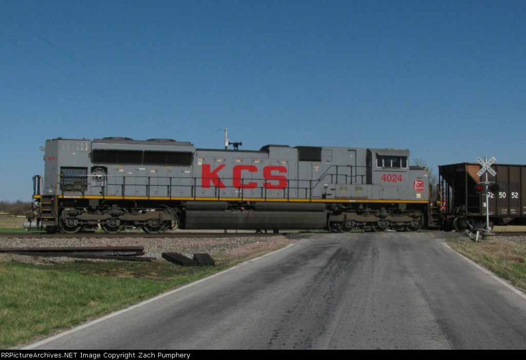 Southbound KCS Loaded Coal Train DPU
